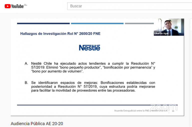 FNE expuso ante el TDLC acuerdo extrajudicial con Nestlé